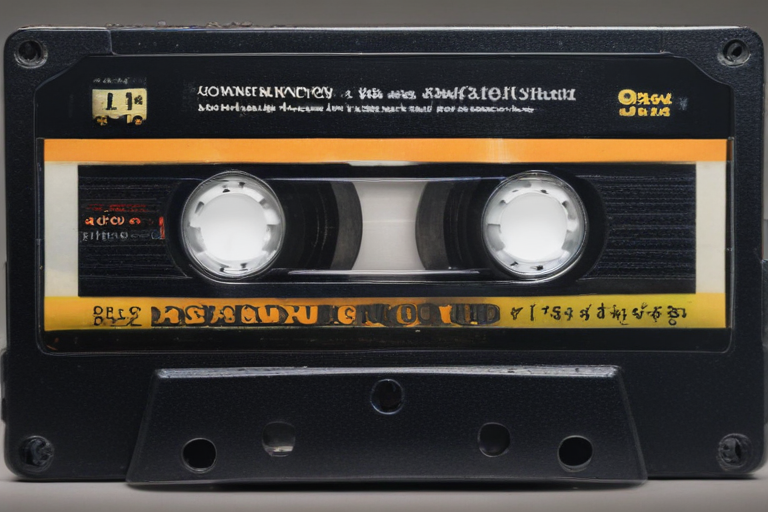 A Vintage Audio Cassette Tape Capturing Memories from a Bygone Era