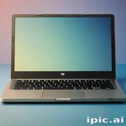 Modern Laptop Displaying a Minimalistic Background with Soft Gradient ...