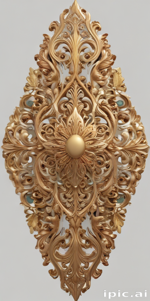Intricately Carved Ornate Design Featuring Elegant Floral Patterns and ...