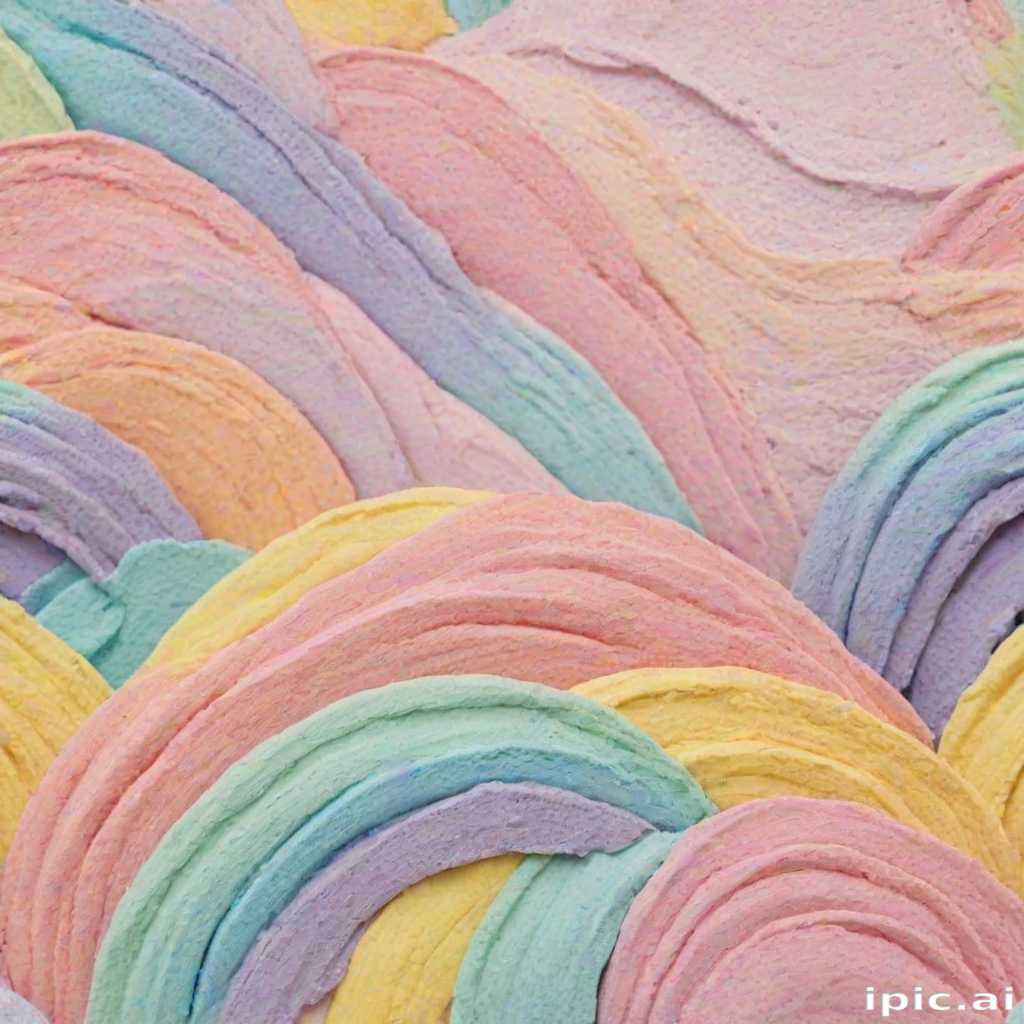 Colorful Swirls of Pastel Frosting Create a Dreamy Dessert Landscape