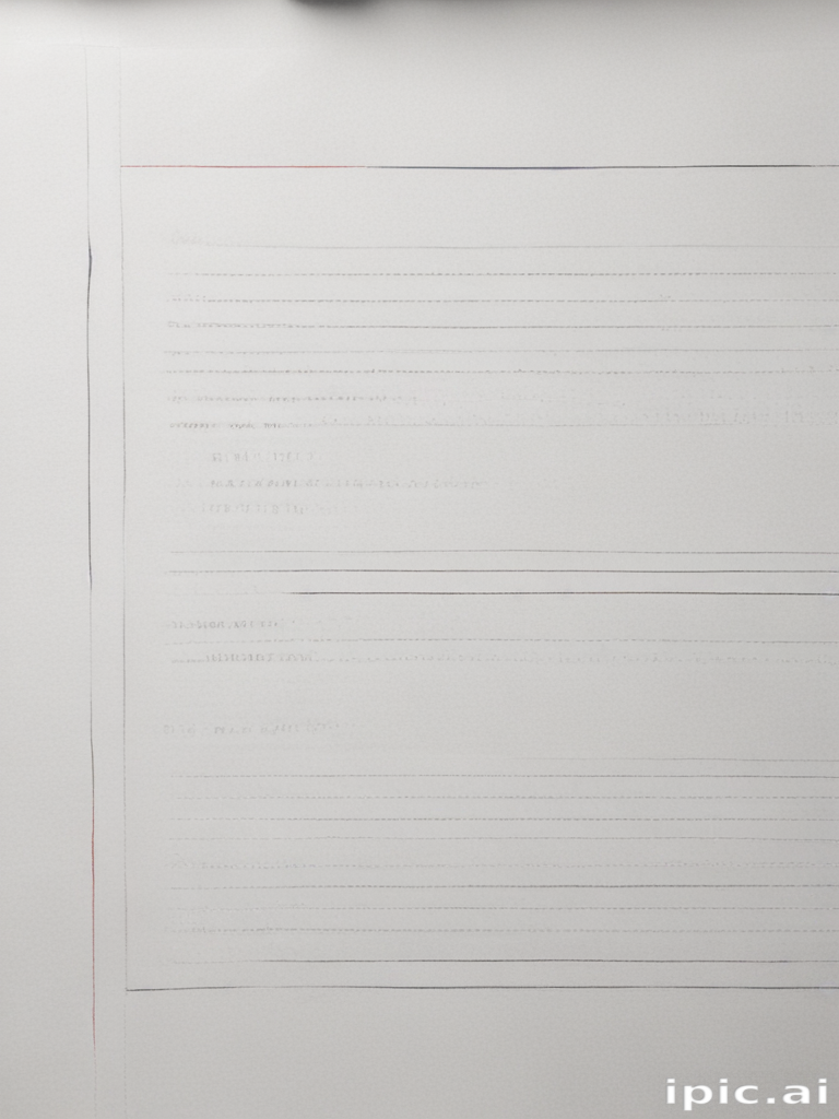 Blank Page with Subtle Lines and Margins for Future Writing Ideas