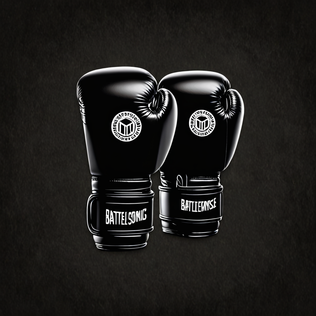 Boxing gloves with a black background and the logo is "BattleForge ...