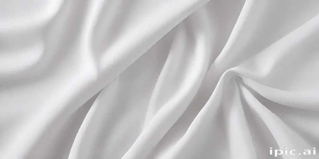 Elegant and Soft White Fabric Draped Gracefully with Gentle Curves and Pleats.