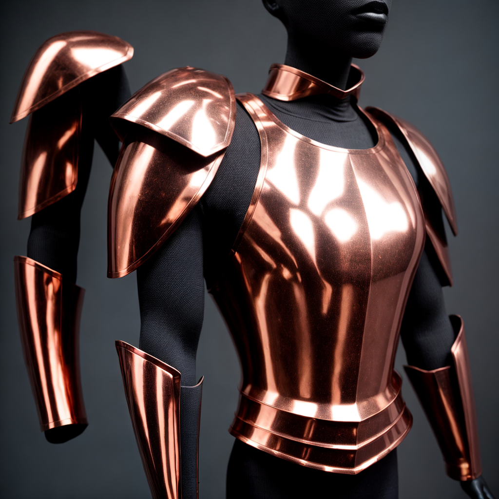 Warrior armor combining copper and black