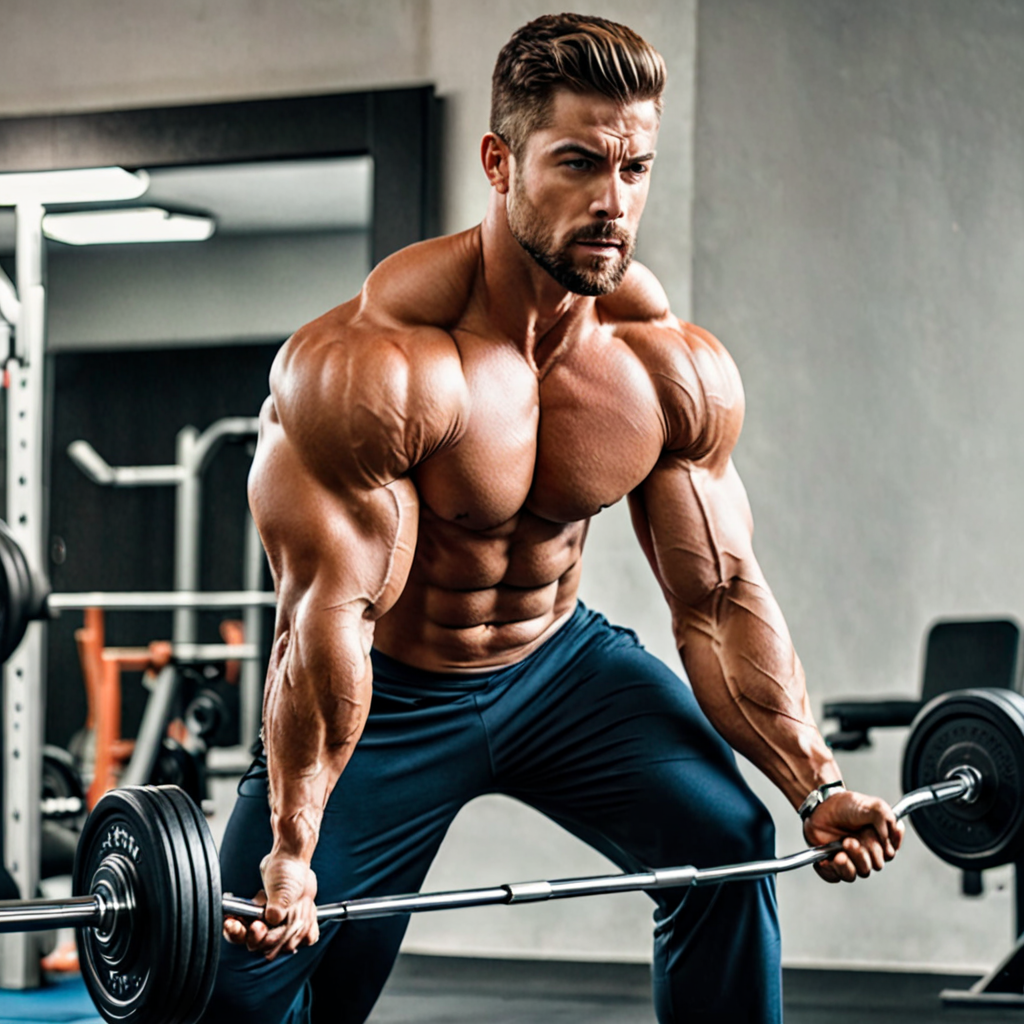Homem treinando pesado na musculação