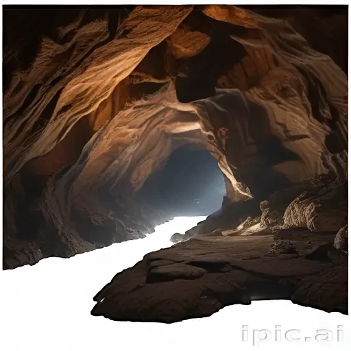 Exploring the Mysterious Depths of a Dark, Enigmatic Cave Formation