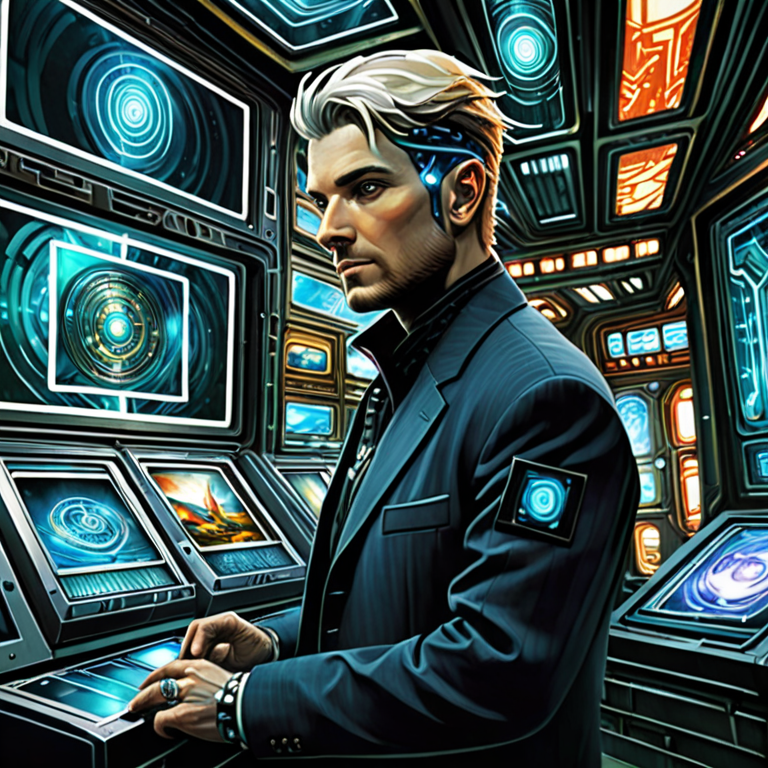 netrunner dark surreal art