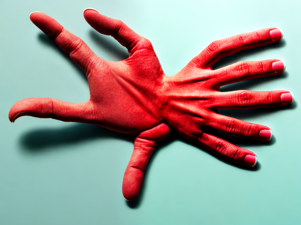 A human hand with seven fingers