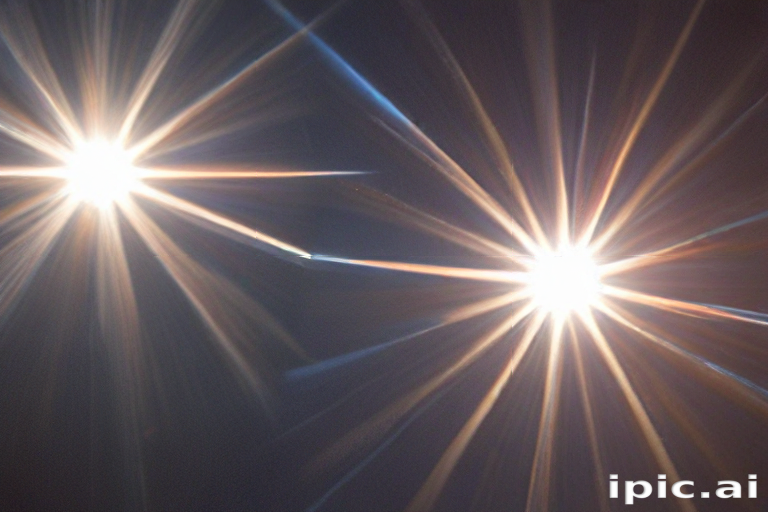 Two Brilliant Stars Shining Brightly Against a Dark Cosmic Background