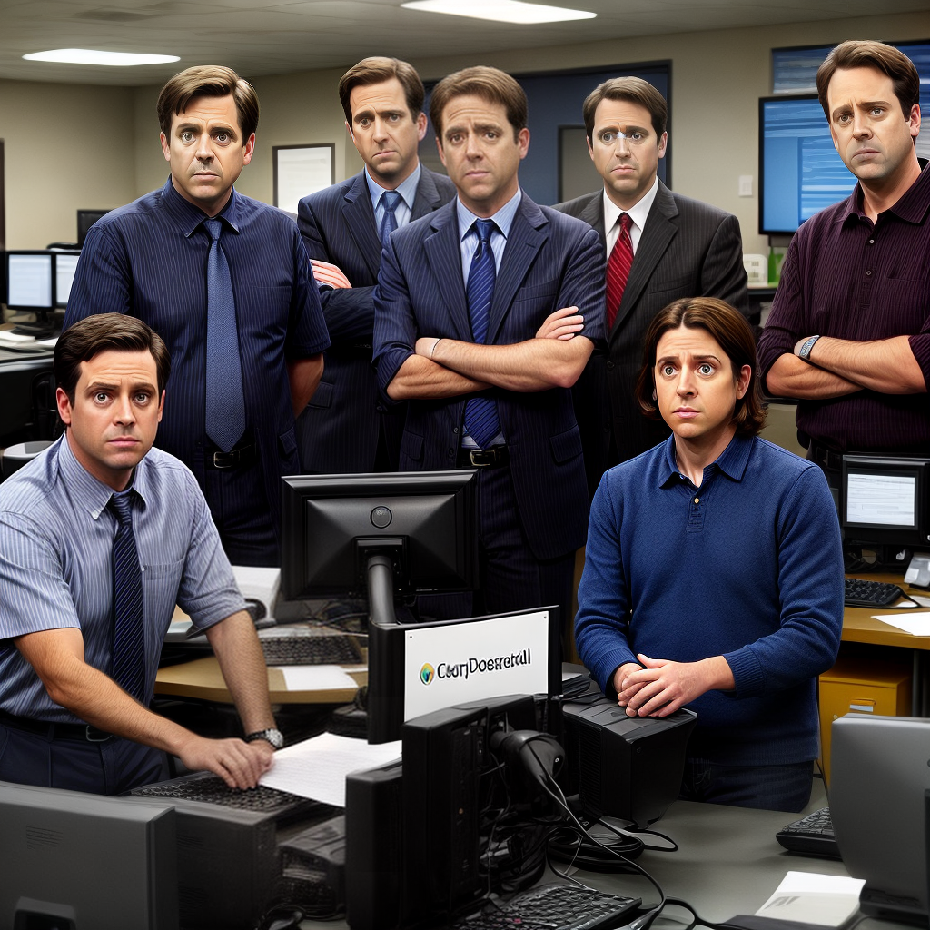 the office tv show but has modern computers