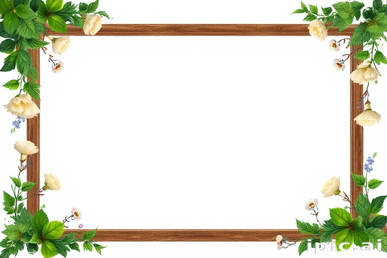 Elegant Floral Border Frame Perfect for Invitations and Special Occasions