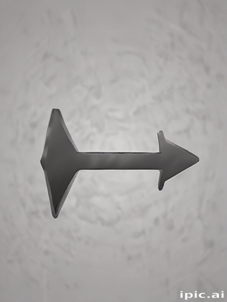 Stylized Arrow Symbolizing Direction and Movement in a Minimalistic Design