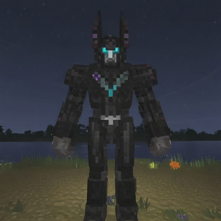 Generate the Night Dweller minecraft mod as it would look in real life