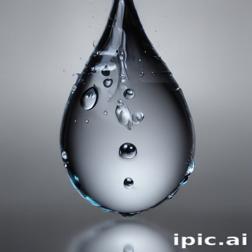 Captivating Close-Up of a Water Drop with Intriguing Reflections and ...