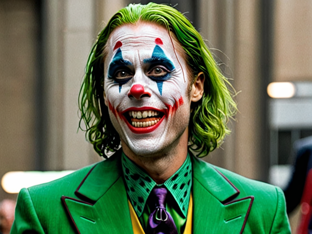 Jared Leto's Joker with a more modern look with a green suit and teeth ...