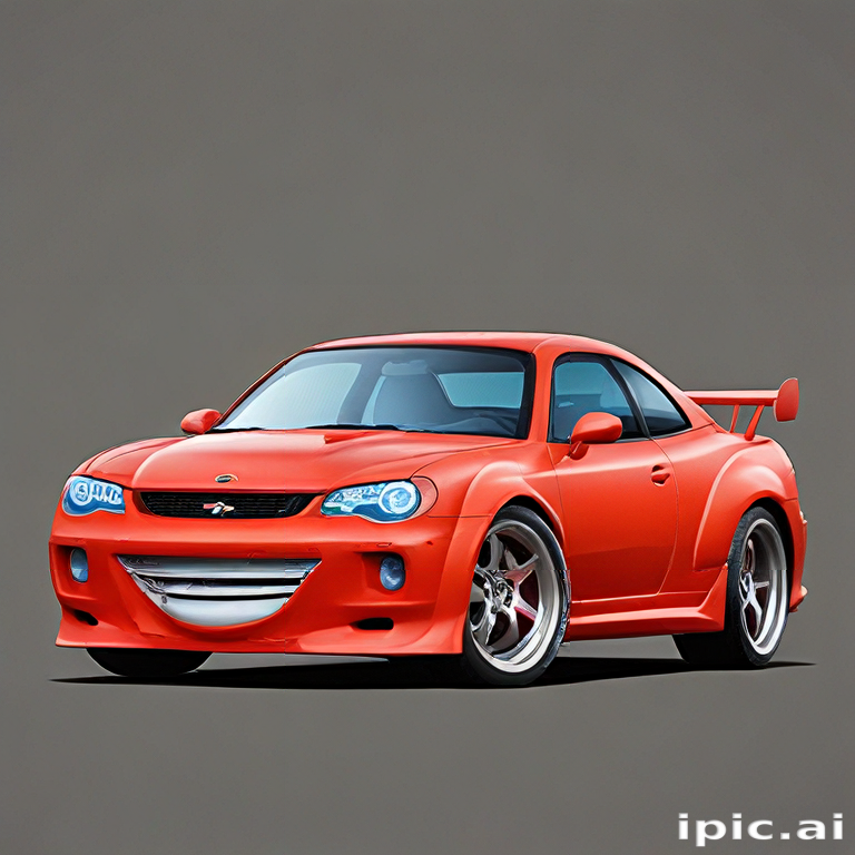 Vibrant Orange Sports Car with Sleek Design and Dynamic Features