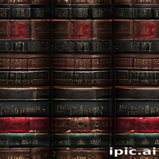 A Collection of Antique Leather-Bound Books Stacked Together Elegantly.