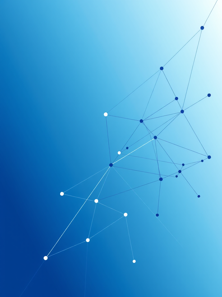 abstract geometric network design with interconnected lines and nodes ...