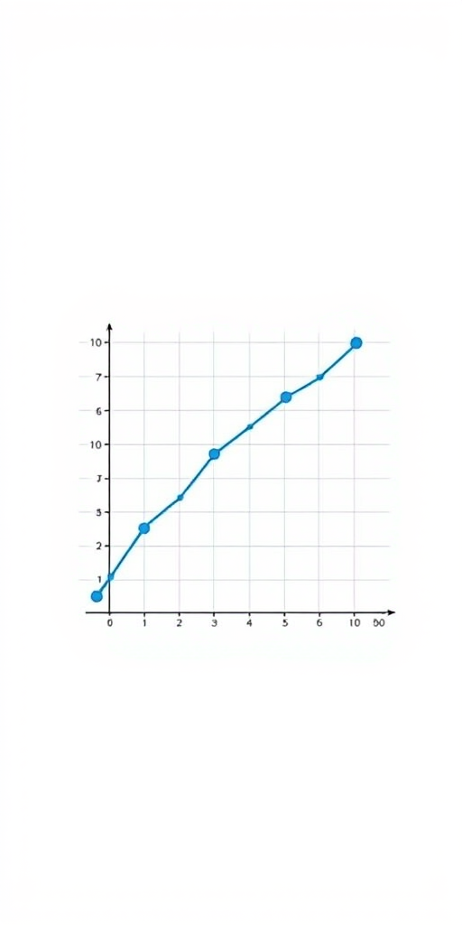 Line Graph Representing Steady Increase Over Time with Data Points