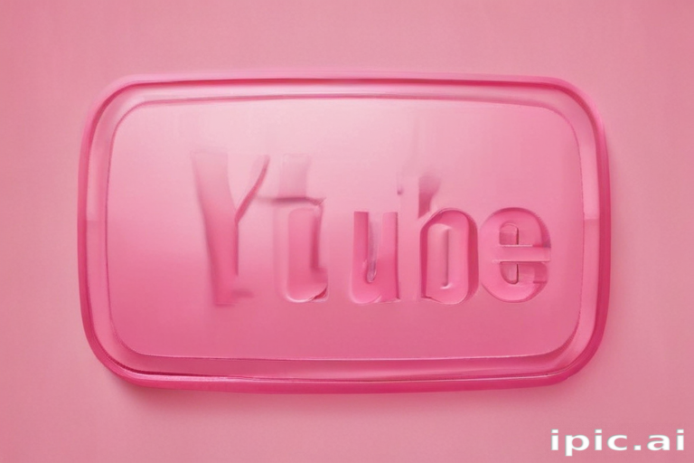 A Creative Pink Variation of the Iconic YouTube Logo Design Concept.
