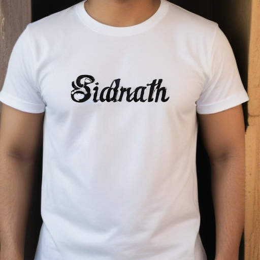 Siddharth name printed on t shirt