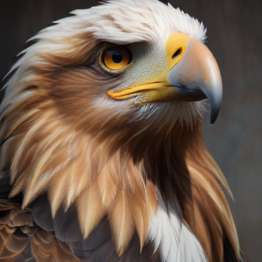 A Majestic Eagle Displaying Its Striking Features and Fierce Expression.