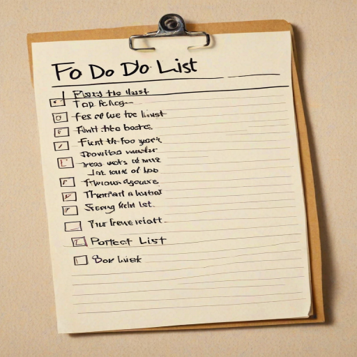 Blank To-Do List with Checkboxes for Organizing Tasks and Reminders