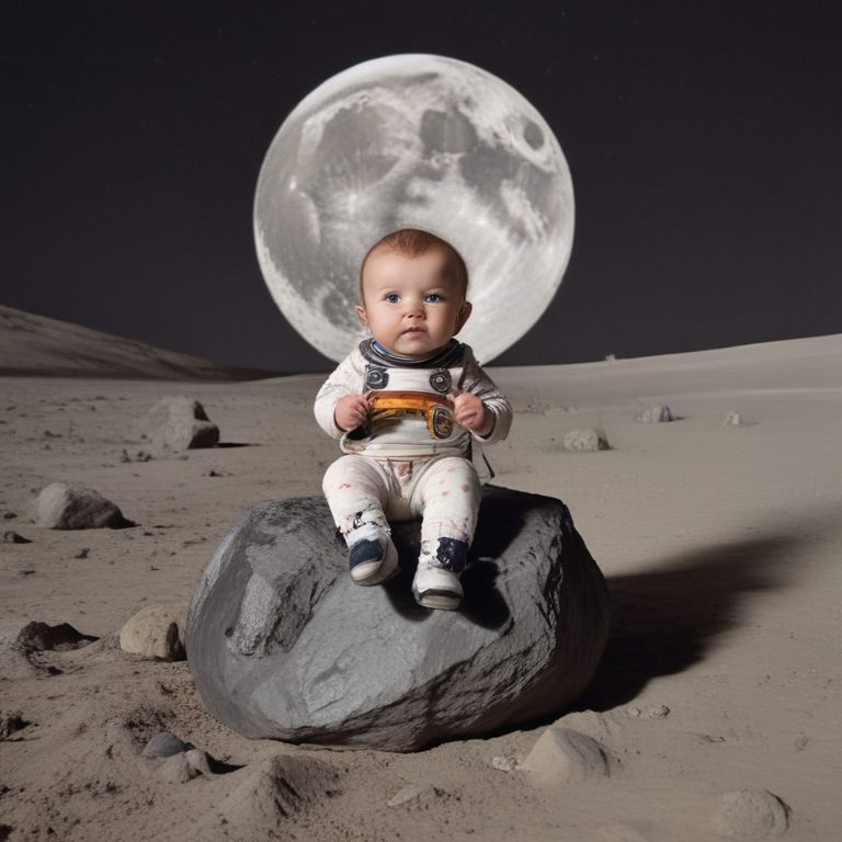 Baby rock concert on the moon
