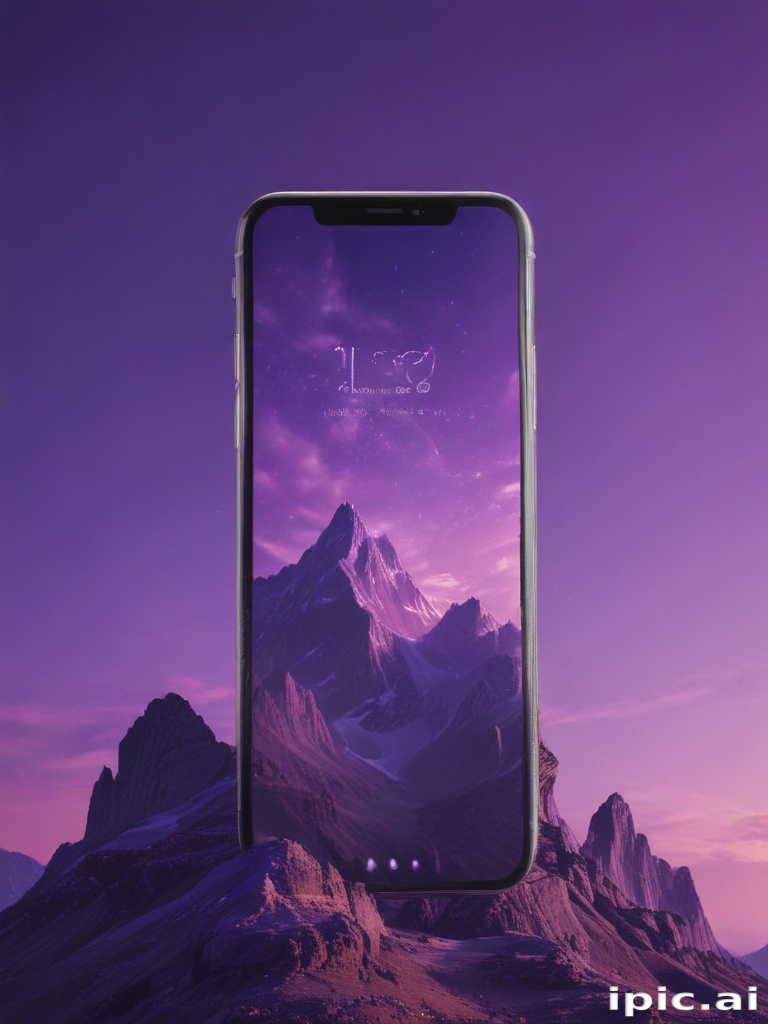 Stunning Smartphone Display Featuring Majestic Mountain Landscape Under ...