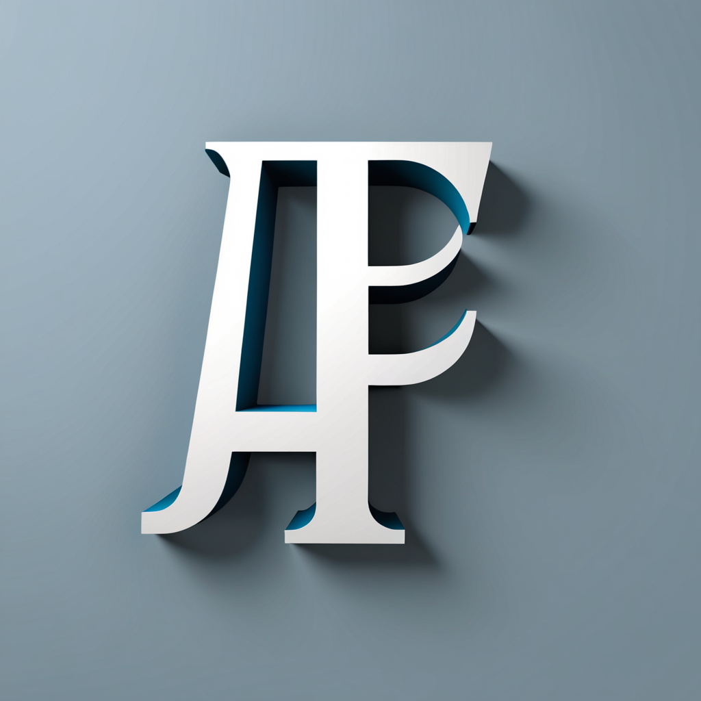 Create a 3D letter mark logo with the name Ifluencial Connect