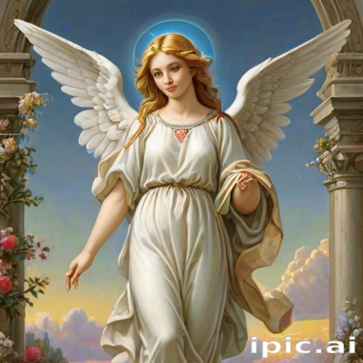 Celestial Messenger: An Angelic Figure Gracefully Descending from the ...