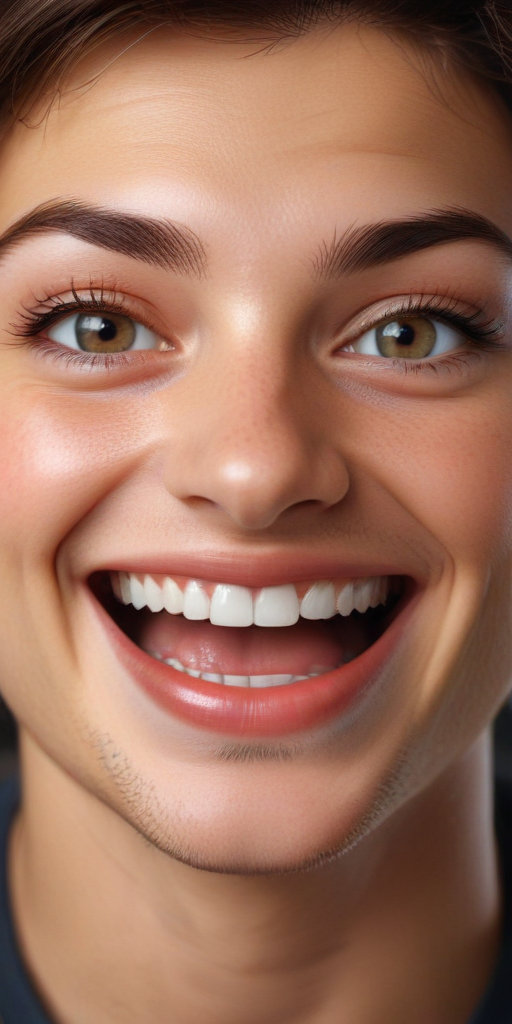 Joyful Young Man Beaming with Happiness and Radiant Smile Expression