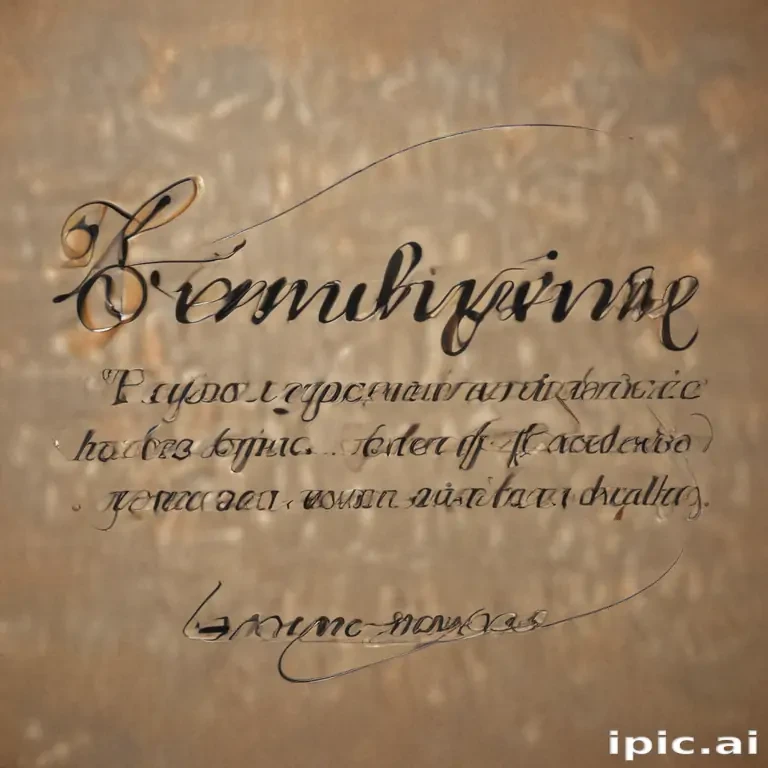 Intricate Calligraphy Design Featuring Elegant Script on Rustic Background