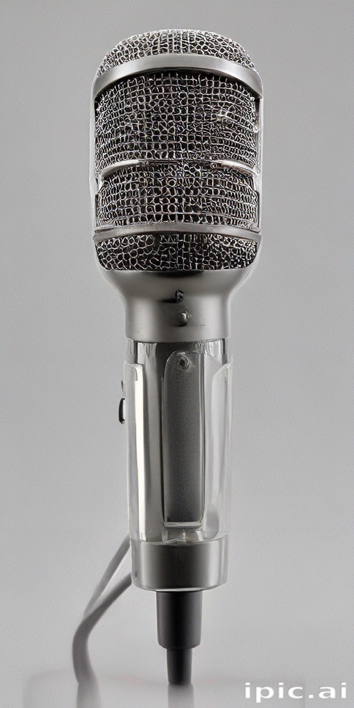 A Classic Silver Microphone Ready to Capture Your Voice and Sound