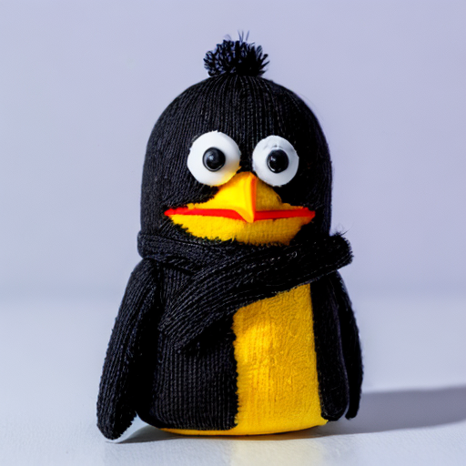 Cyberpunk version of Tux the linux penguin in front of a NixOS ...
