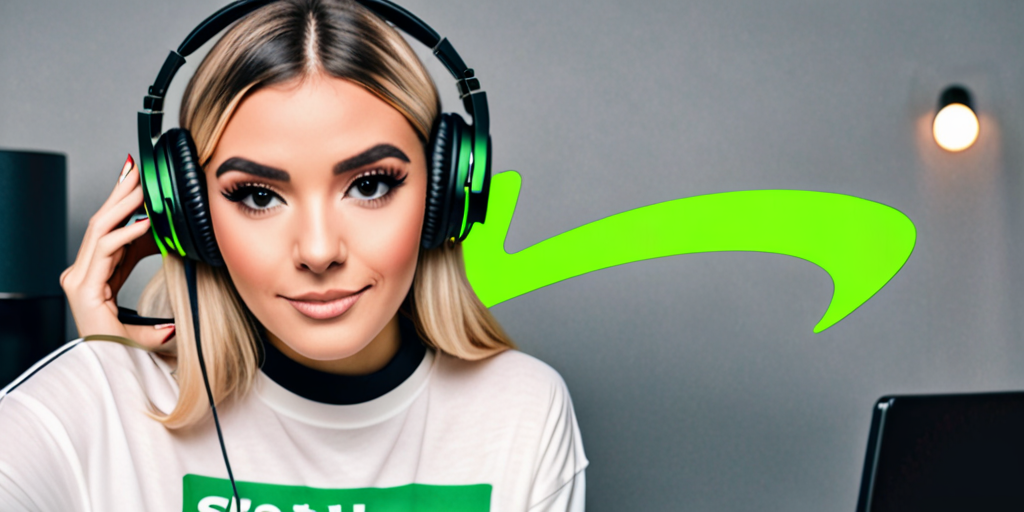 a girl influencer publish in collaboration with spotify