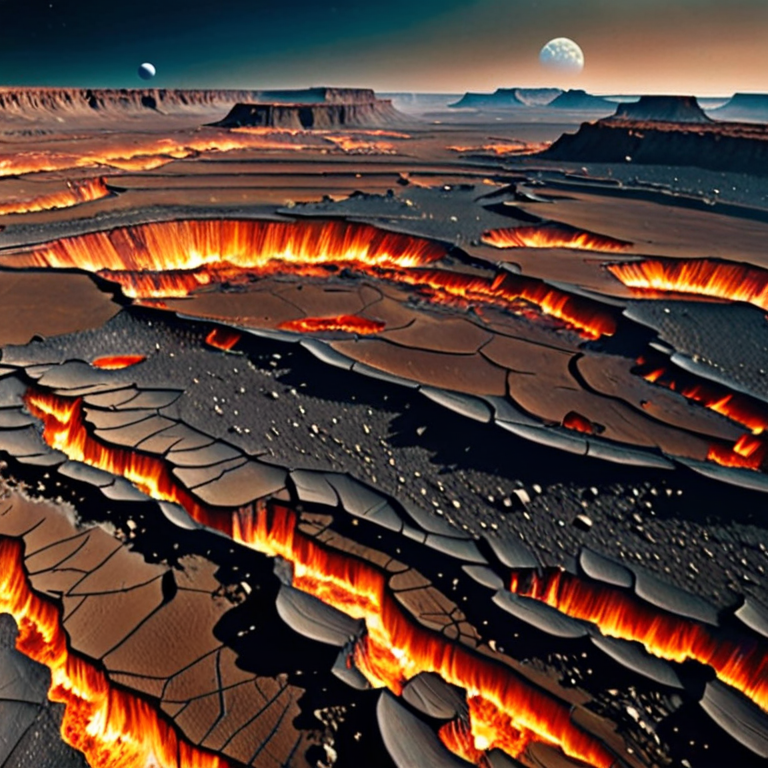scorched earth space surreal art