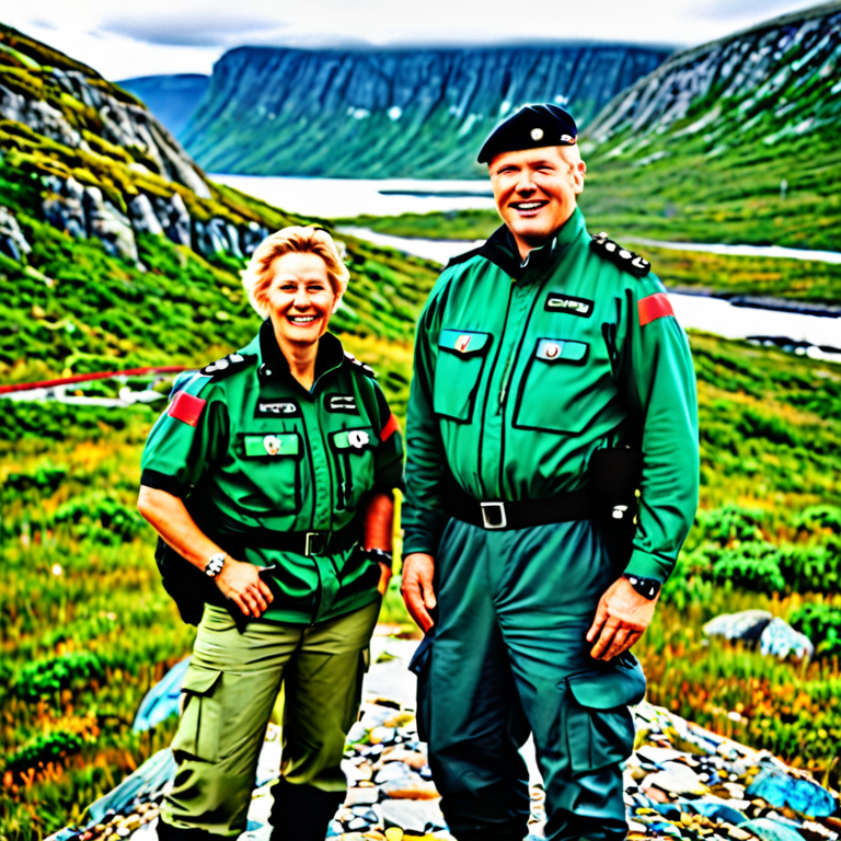 norwegian frontliners at the coast in finnmark