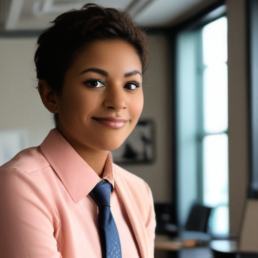 please show me a person of color in an office