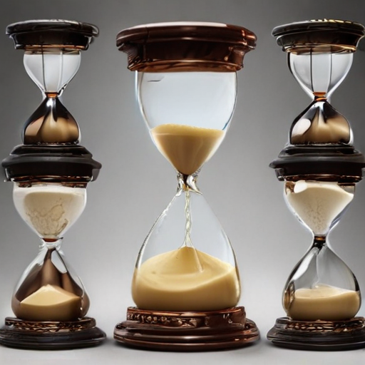 Elegant Hourglasses Displaying the Passage of Time in Artistic Design