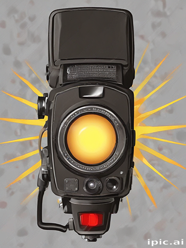 Vintage Camera with Flash, Capturing Moments in Stunning Detail and Style