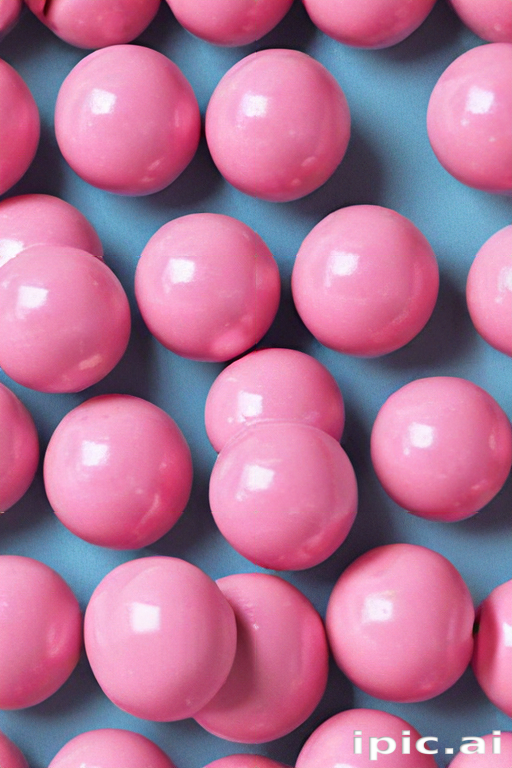 A Colorful Array of Shiny Pink Candy Balls on a Soft Background