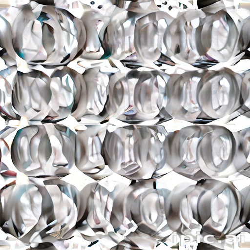 Abstract Composition of Intertwined Metallic Shapes in a Reflective Pattern