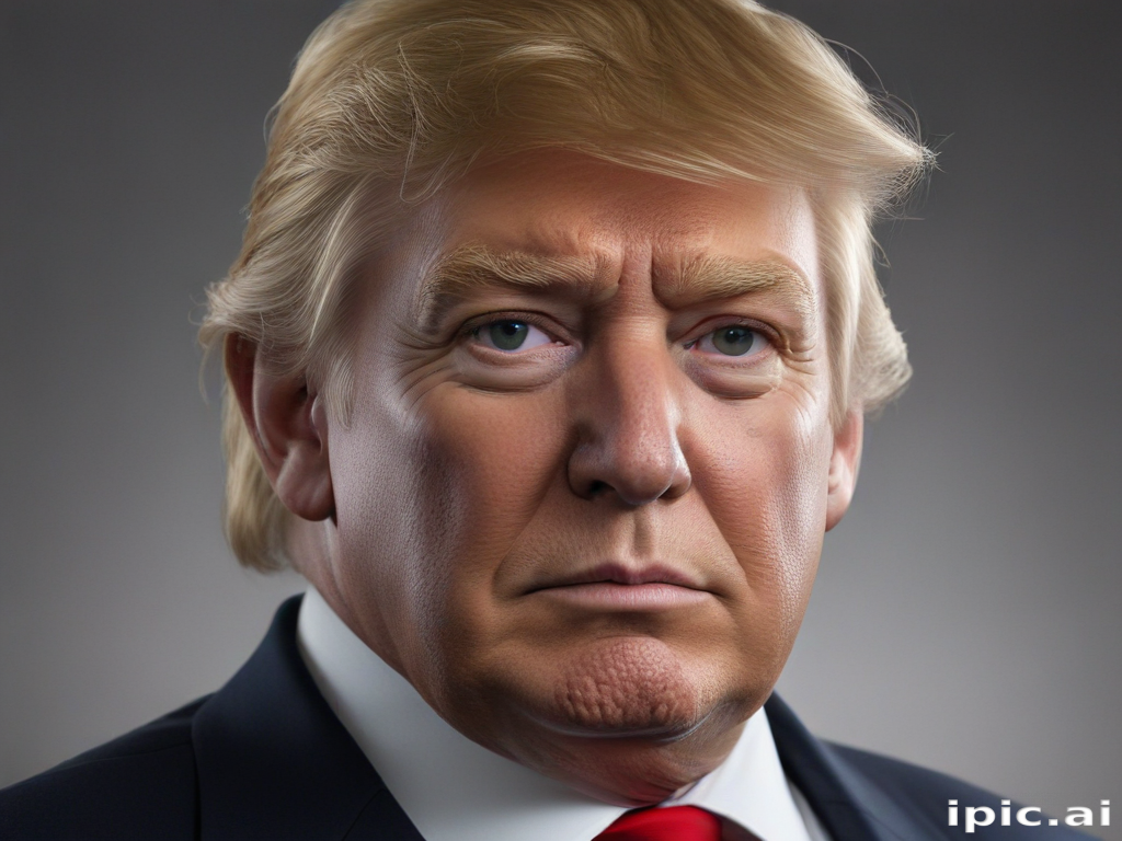 A Close-Up Portrait of a Prominent Political Figure with Distinct Features.