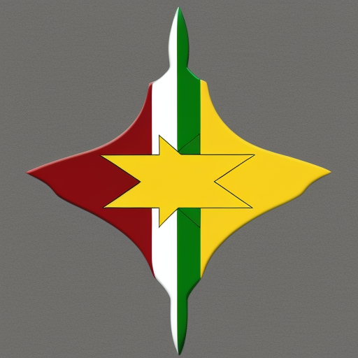 Symbolic Representation of a Unique Flag Design with Multiple Colors