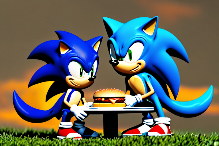 Sonic eating friends