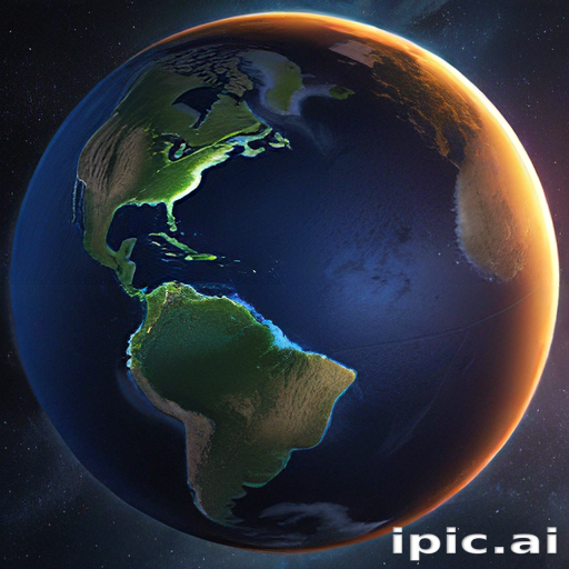 A Stunning View of Earth from Space Highlighting Continents and Oceans.