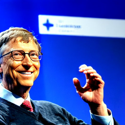 Bill gates laughing at blue screen