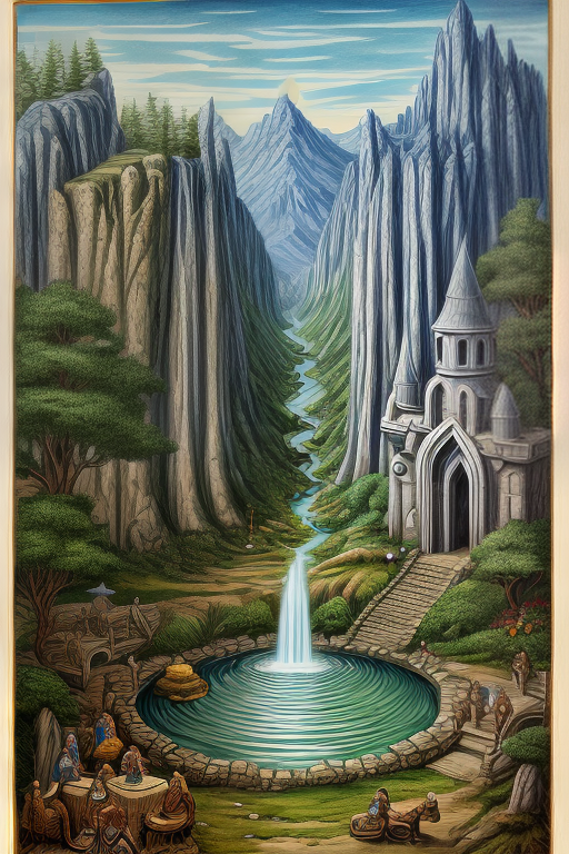 The scroll of the well (fantasy scene)