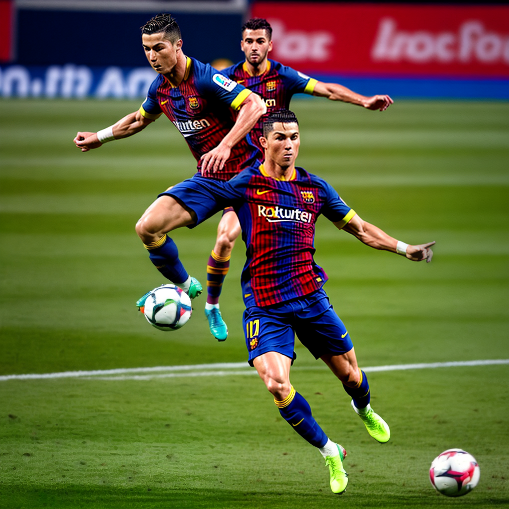 Cristiano Ronaldo playing beautiful Barcelona
